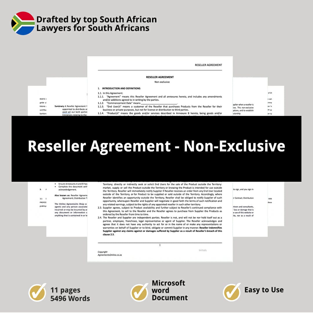 Reseller Agreement Template