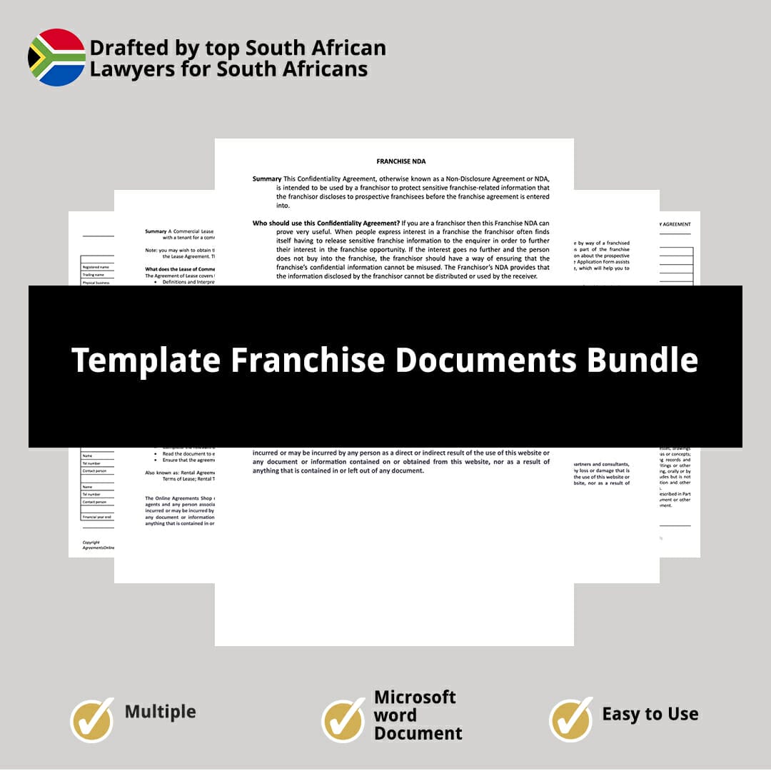 Franchise Documents - Template Bundle - Agreements Online